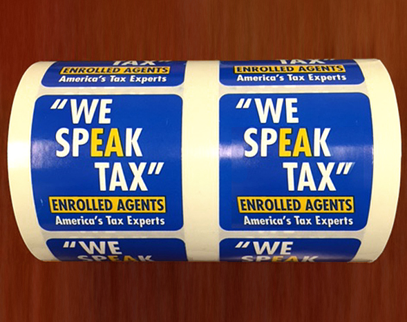 Item Detail - We Speak Tax Labels (100 per roll)